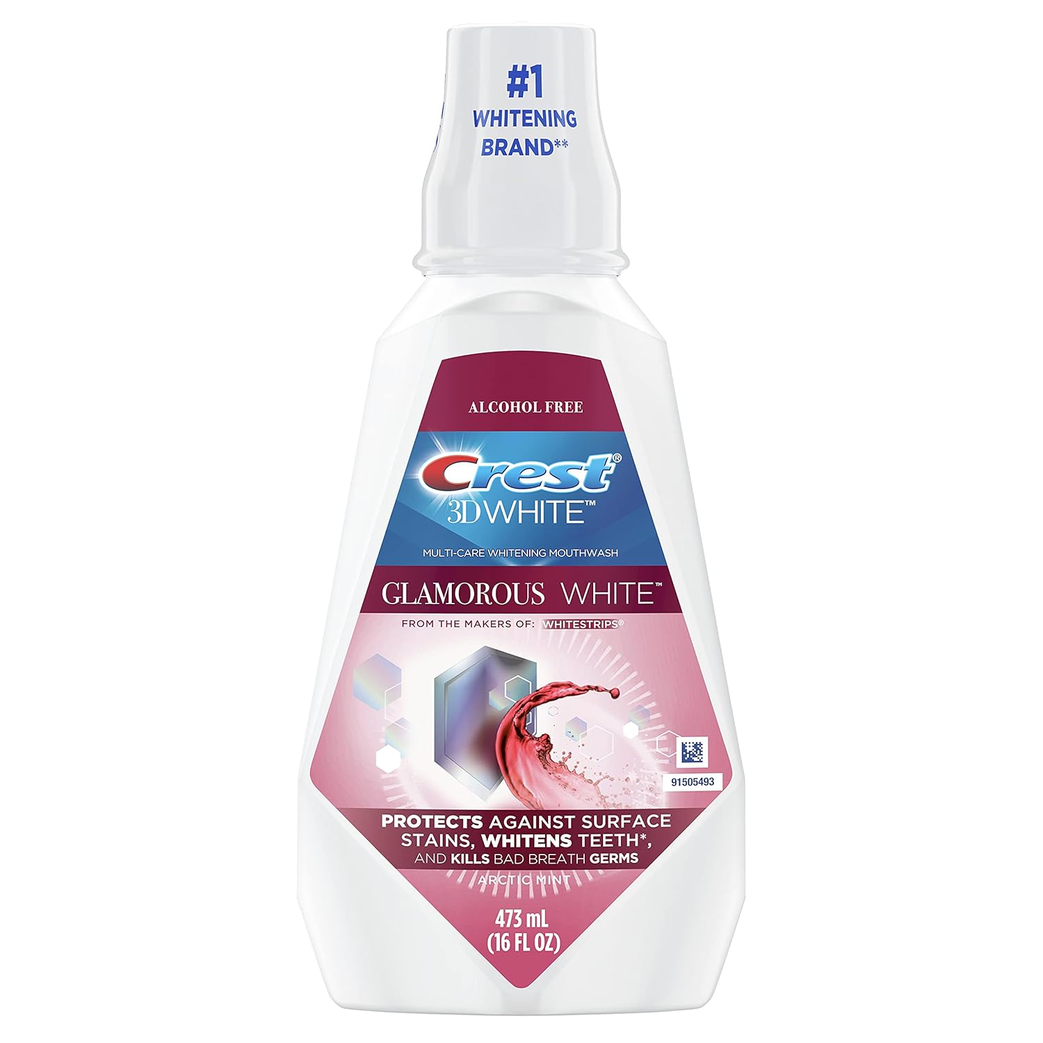 Amazon.com : Crest 3D White Glamorous White Mouthwash, Alcohol Free ...