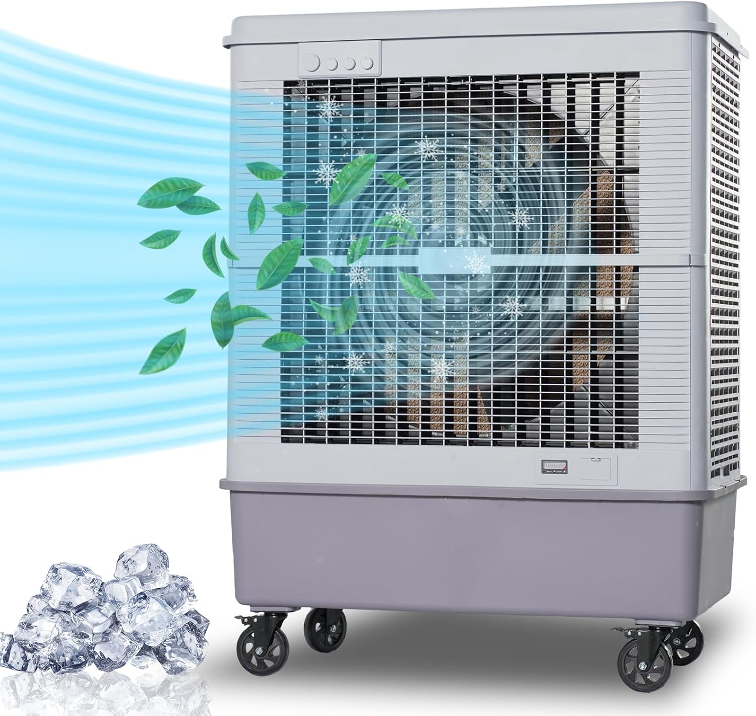 Amazon.com: 12000 CFM Evaporative Air Cooler 59", 160L- 42.3 Gal Tank ...