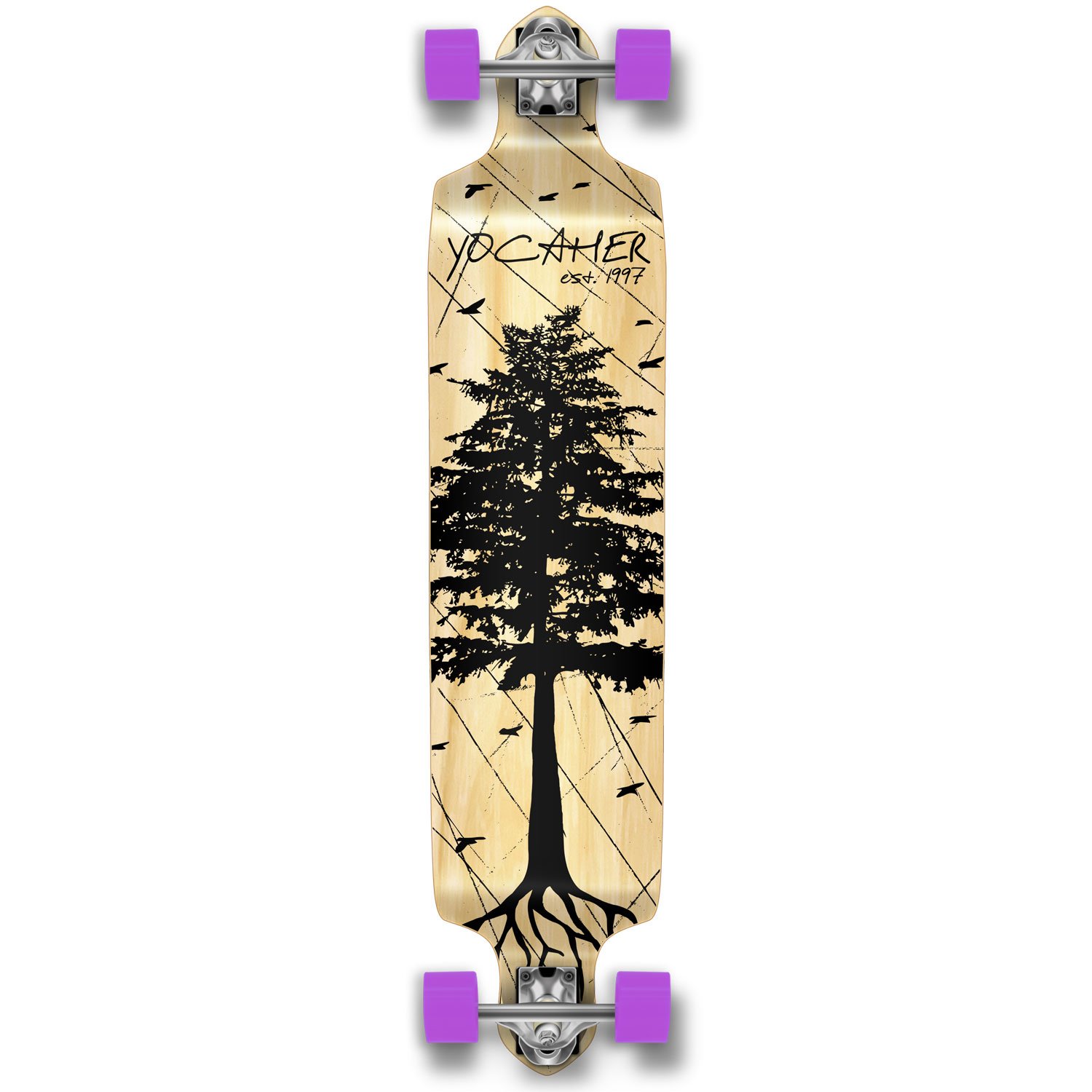 Amazon.com : in The Pines Natural Longboard Complete Skateboard ...