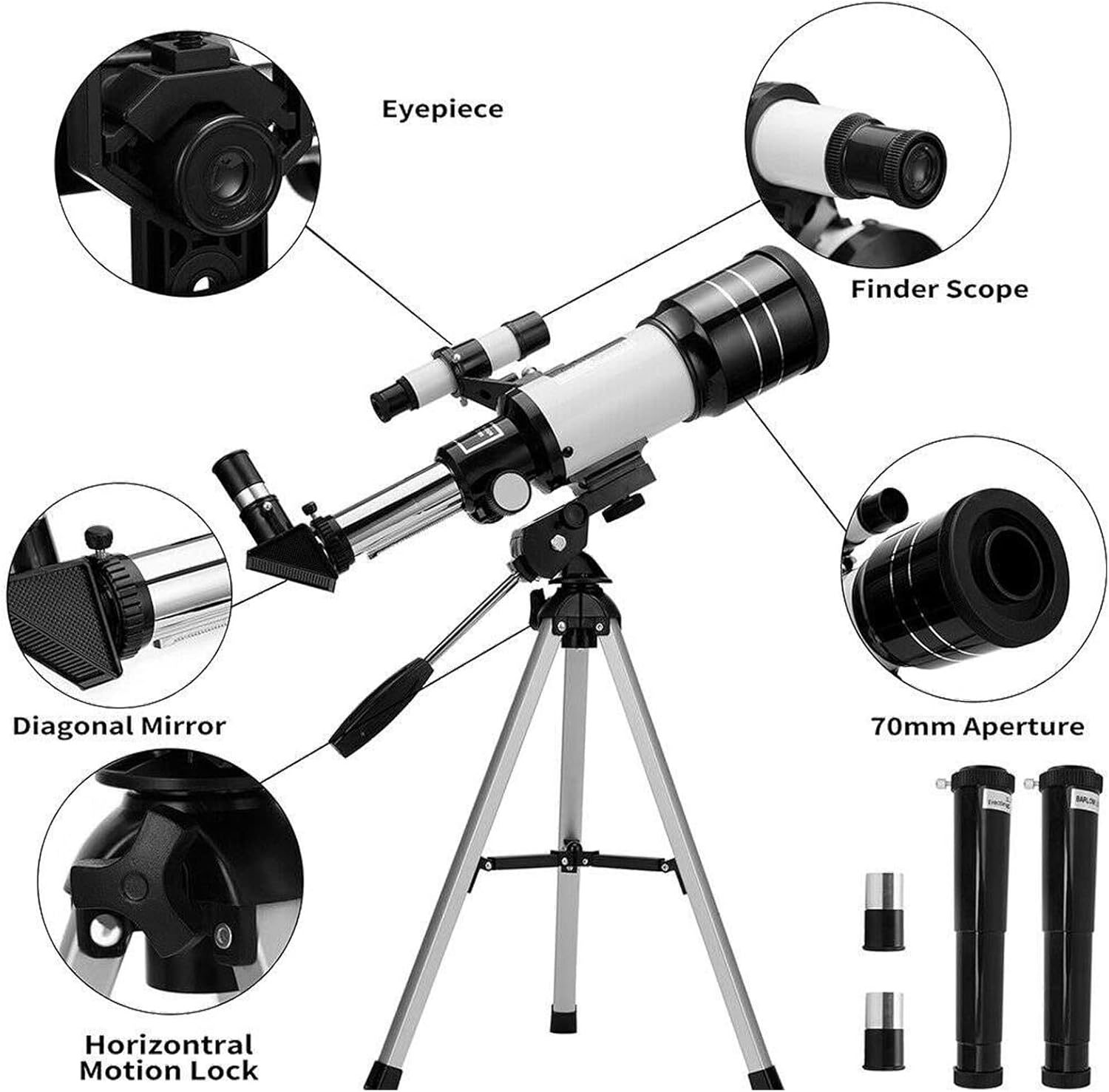 GIVIMO Telescopio para adultos y niños telescopios refractores de ...