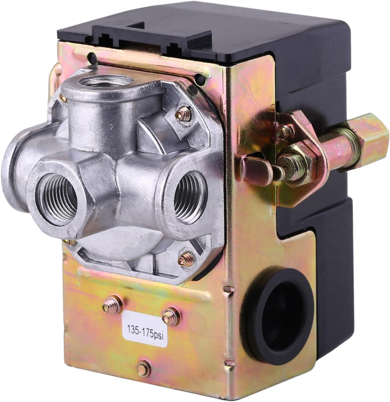 Air Compressor Pressure Switch 175 PSI 4 Port 135-175 PSI Heavy Duty 1/ ...