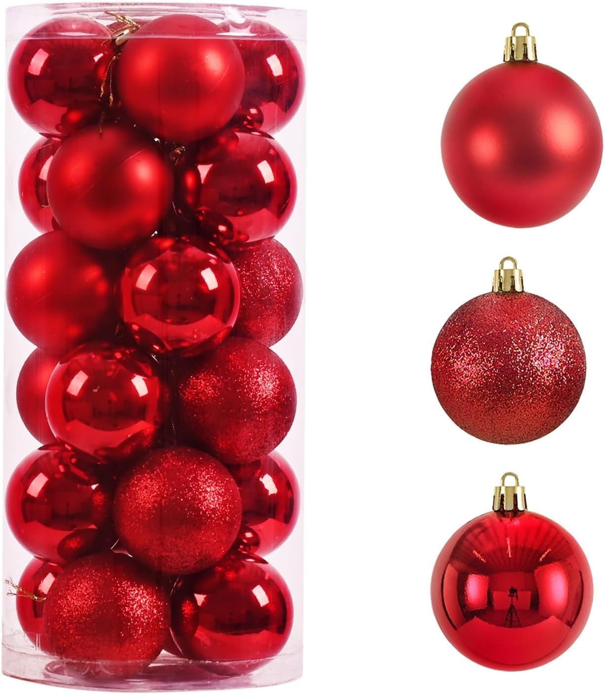 Amazon.com: Hiboom 4 Pcs 8 Inch Large Christmas Ball Ornaments ...
