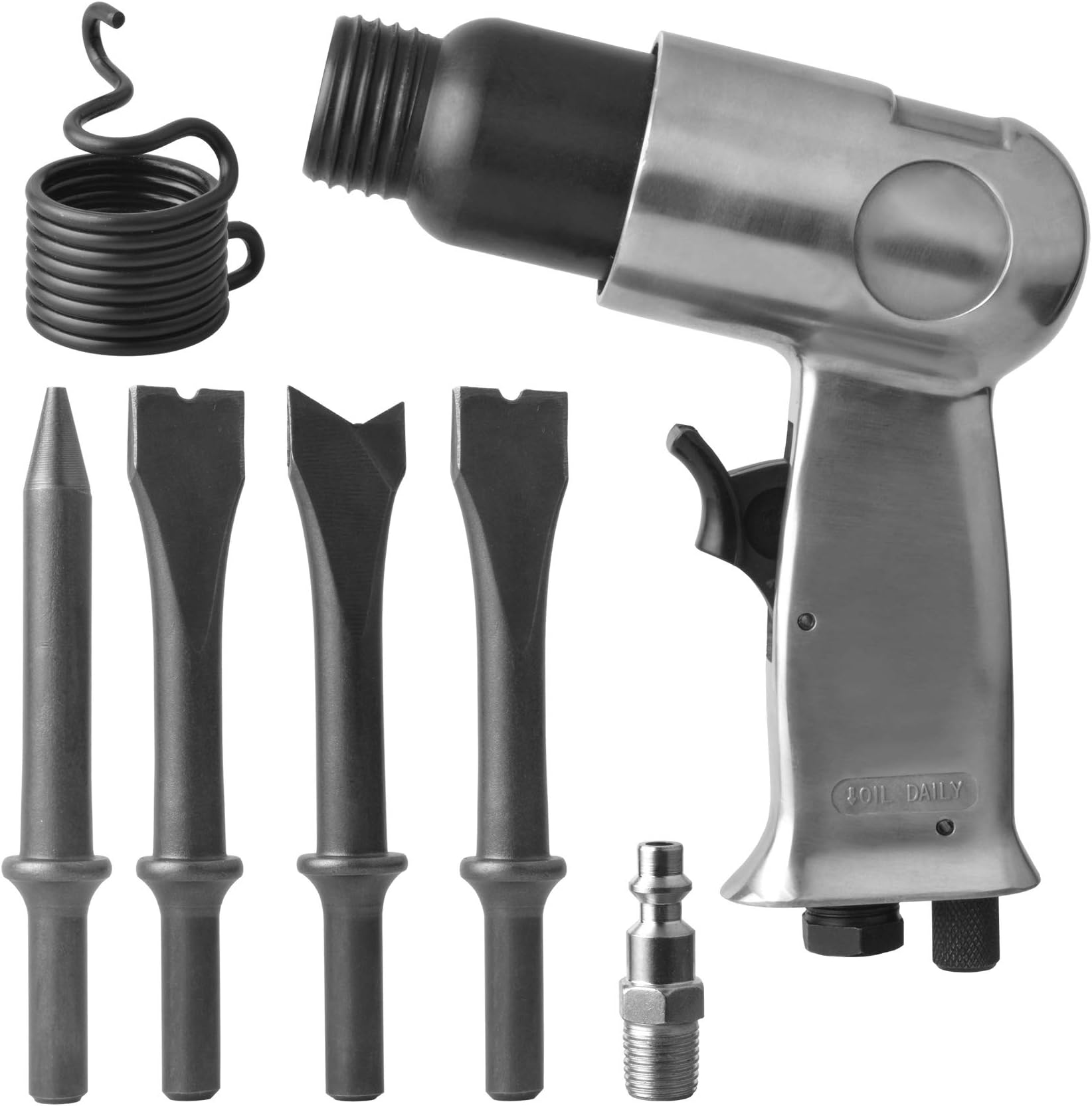 PROSHI 150mm air hammer kit 4-chisels, 4500 BPM, pneumatic hammer ...