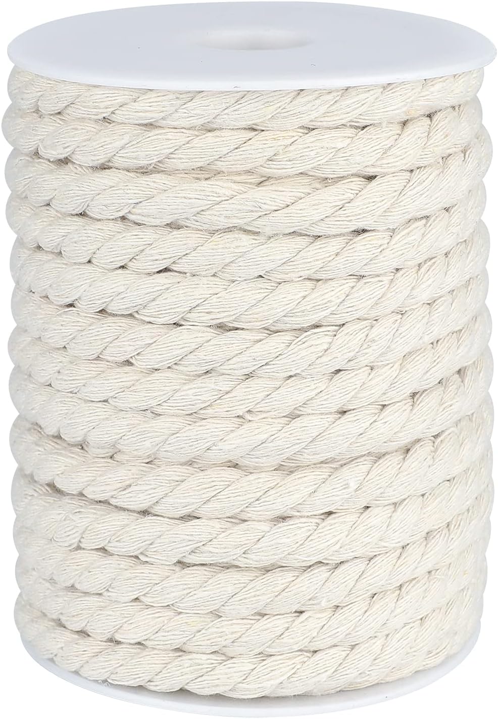 Amazon.com: Super Soft 3 Strand Twisted Cotton Rope (White, 1/2 Inch x ...
