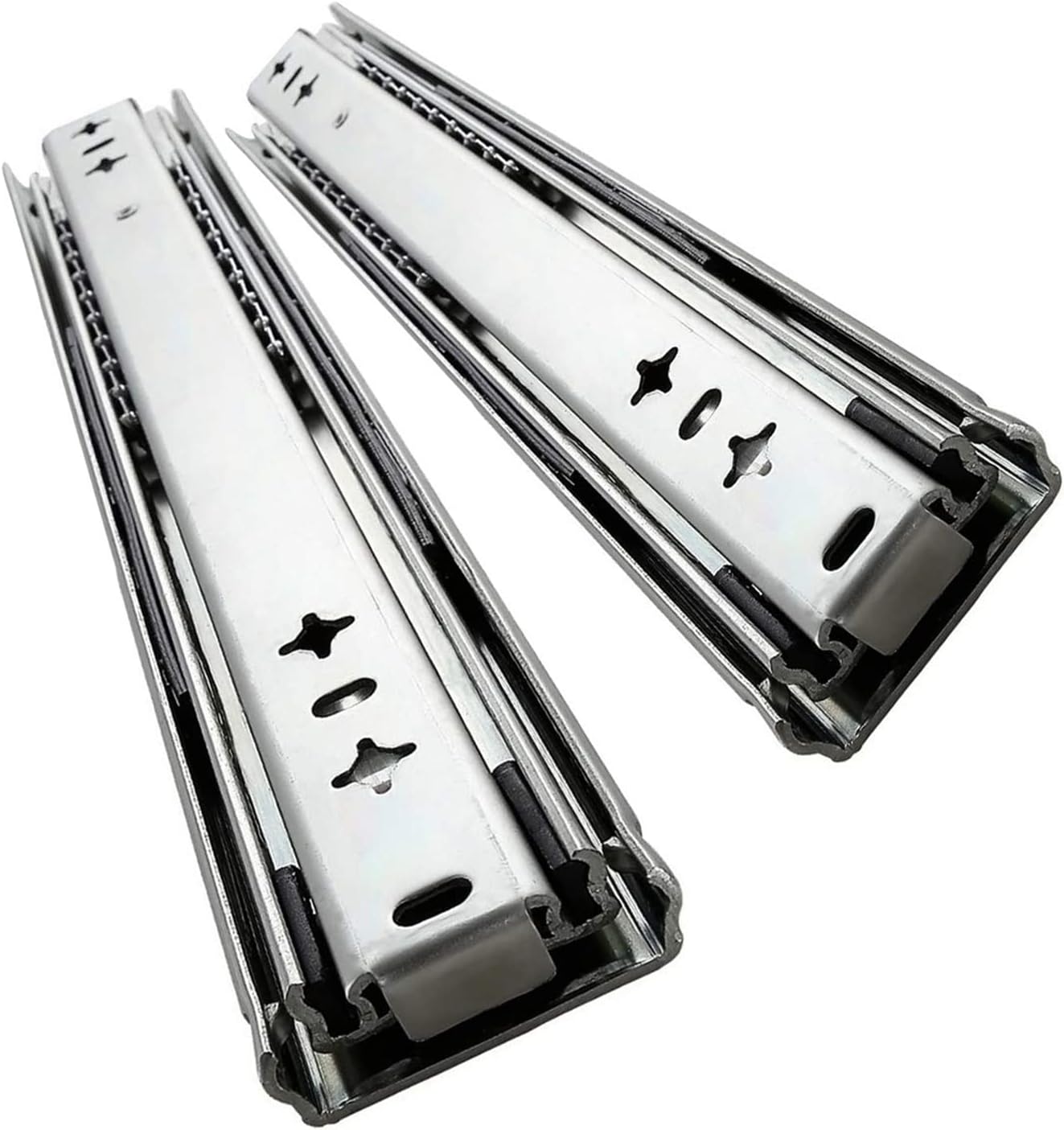 2 Pcs Ball Bearing Runners Heavy Duty Telescopic Slides 400mm 1000mm ...