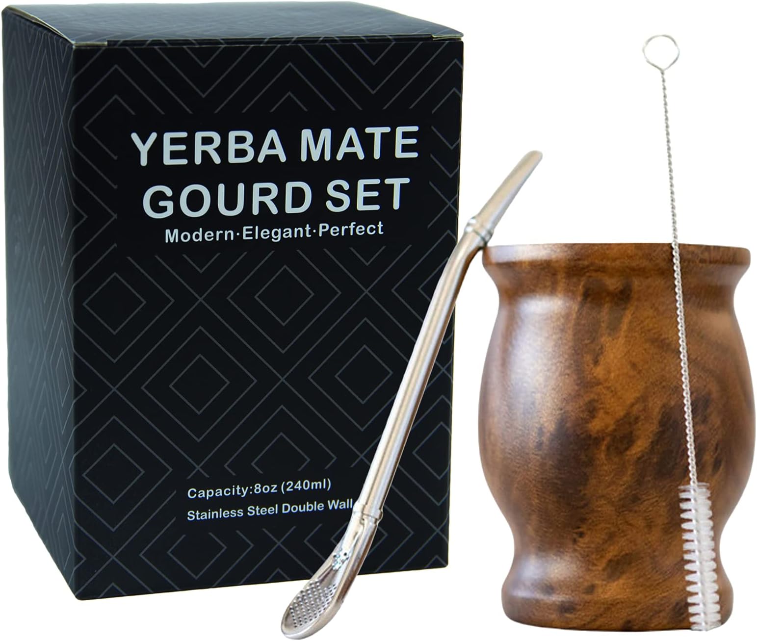 Amazon.com | Cuopru Premium Yerba Mate Gourd Set - Includes Argentina ...