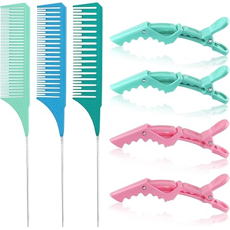 Amazon.com : 3 Sizes Premium Highlighting Comb Set Professional Weaving ...