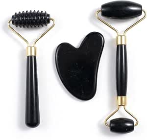 3PCS Roller for Face and Gua Sha Facial Tool Set, Ice Face Roller ...