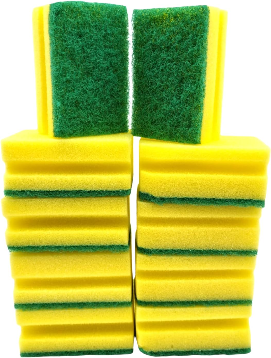 Non Scratch Hand Grip Sponge Scourers - 10 Pack Heavy Duty Scrub Sponge ...