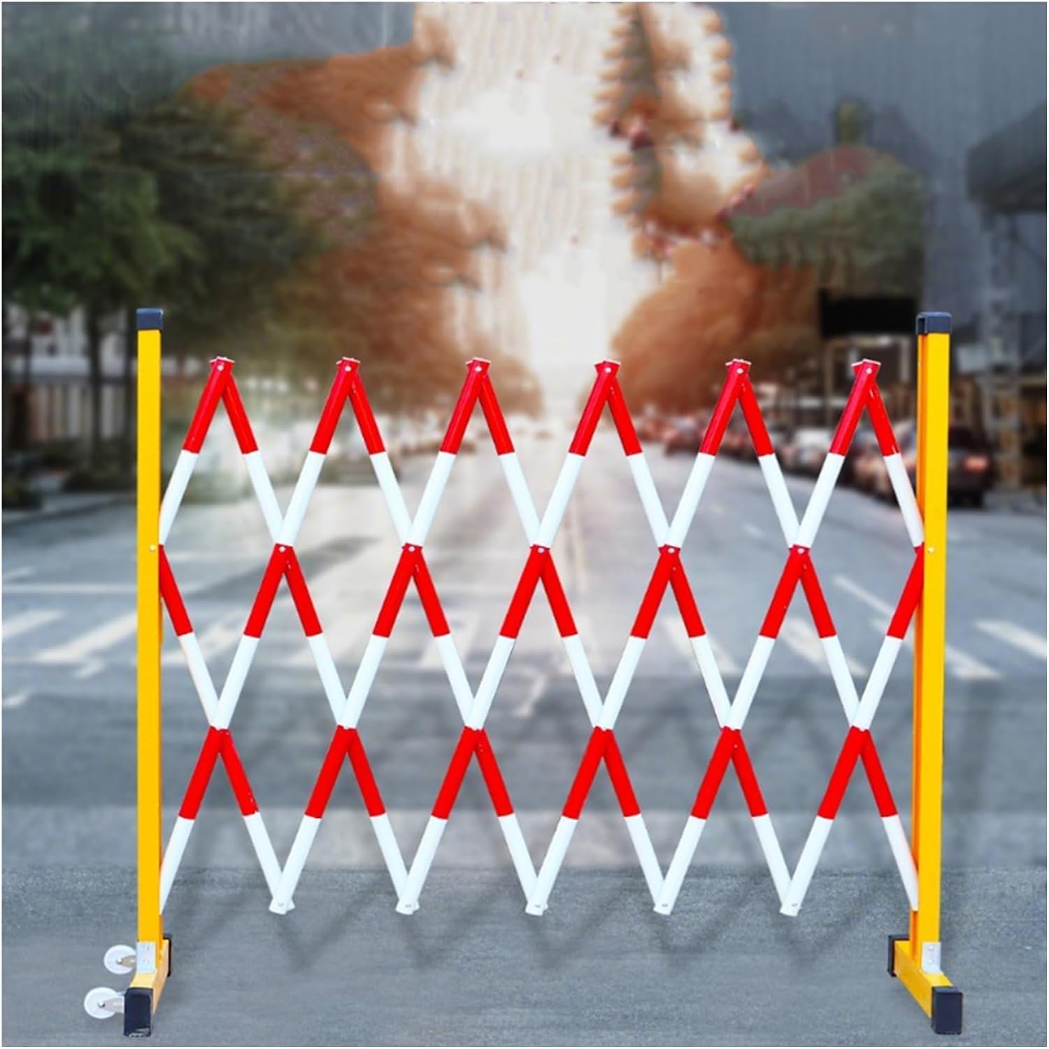 Barricade Retractable Traffic Barrier, Folding Portable Scissor Gate ...
