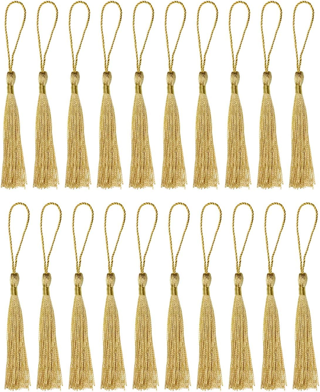 Haoser Golden 50 Psc 13cm/5 Inch Silky Floss Craft Tassels, Handmade ...