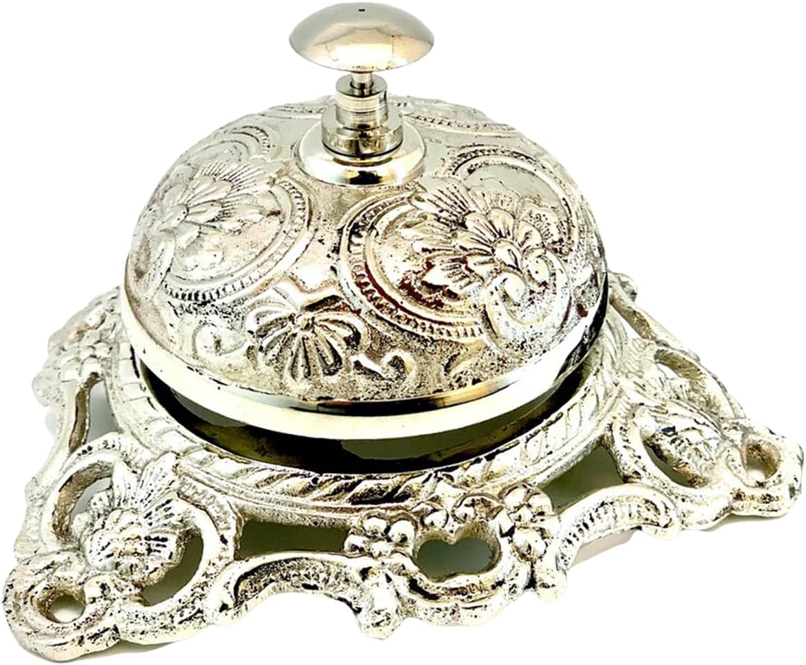 Amazon.com: Handmade Brass Ornate Desk Bell Loud and Clear, Call ...