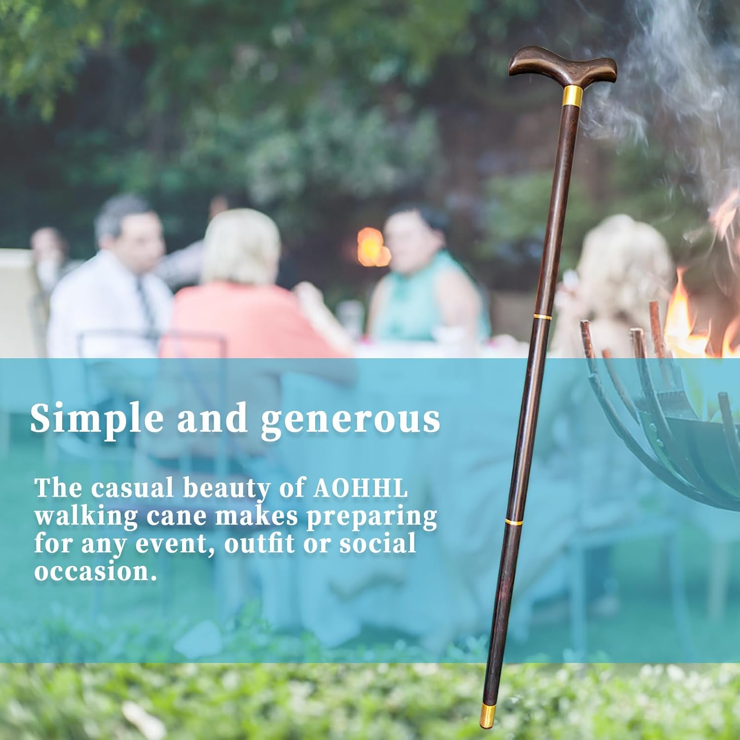 Classic Wooden Walking Cane Ergonomic Solid Wood Quality Cane for ...