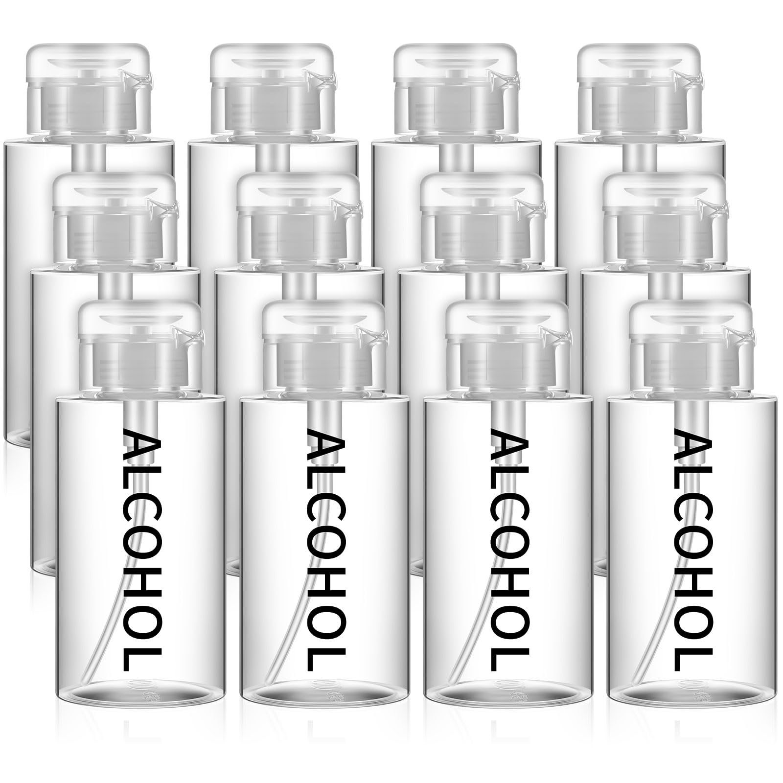 Amazon.com: Layhit 12 Pcs 10 oz Alcohol Pump Dispenser Bottle Alcohol ...