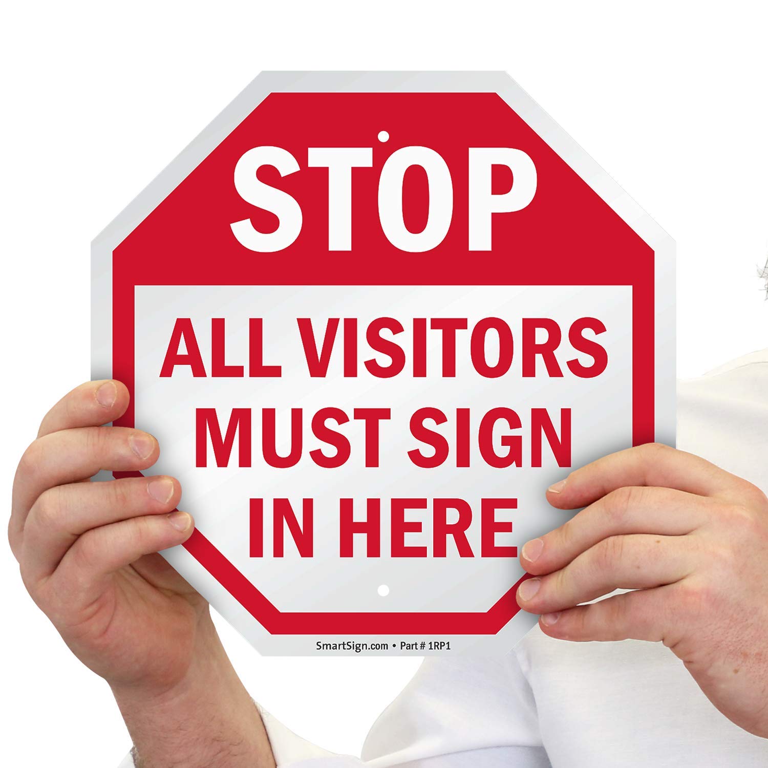 Visitors Sign NOTICE ALL VISITORS MUST REGISTER AT OFFICE, 400MM X