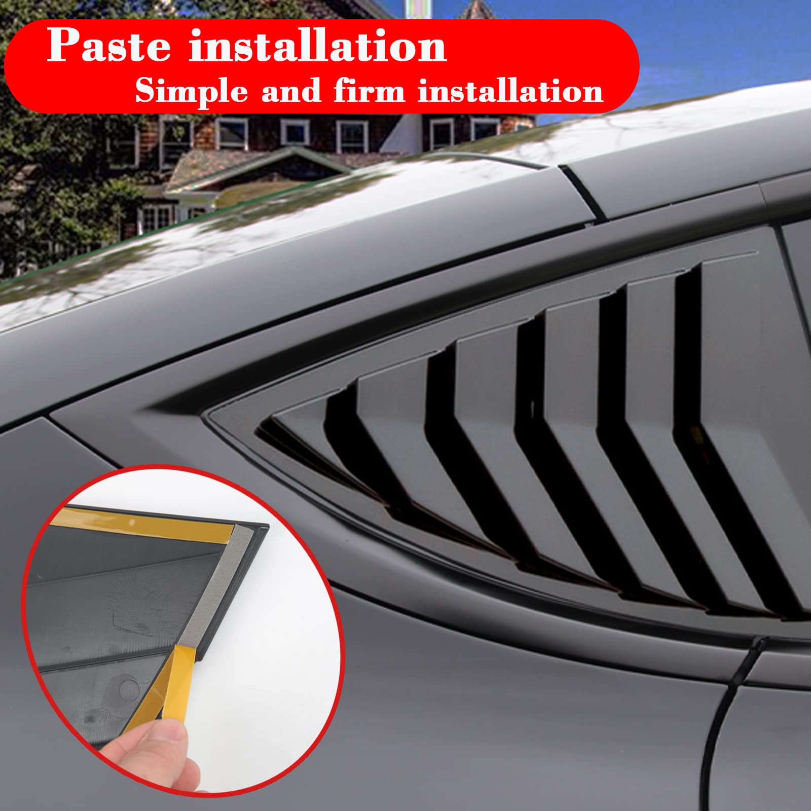 Snapklik.com : YHCDSEA For Model Y Side Window Louver Cover Sport Style ...