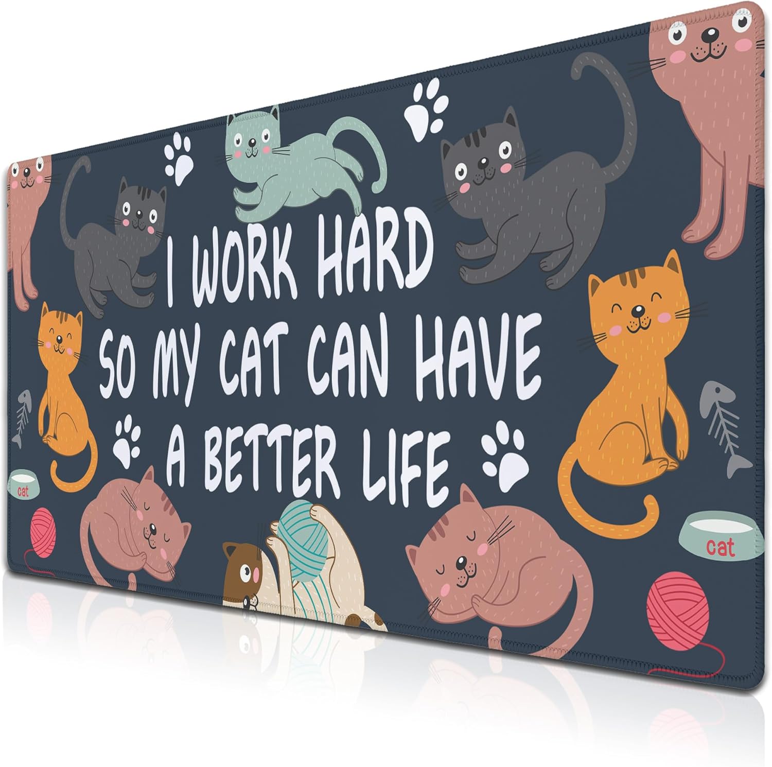 Amazon.com: Samgula Full Size Mouse Pad Funny Cat Cute Gaming Mouse Pad ...