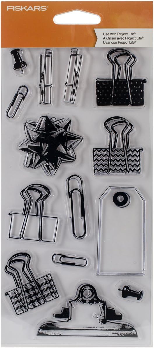 Amazon.com: Fiskars 4x8 Inch Clear Stamps, Hip Clips : Arts, Crafts ...