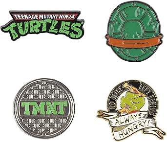 Amazon.com: Teenage Mutant Ninja Turtles 4-Pack Lapel Pin Set ...