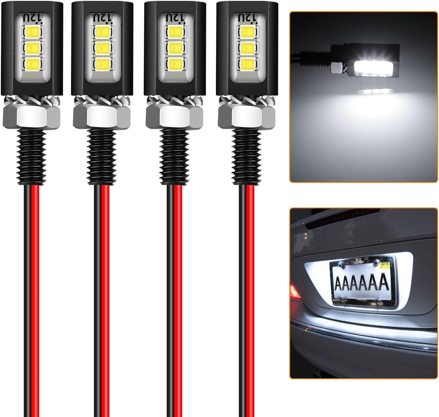 Amazon.com: License Plate Light — License Tag Screw Bolt Lamp — 12V ...