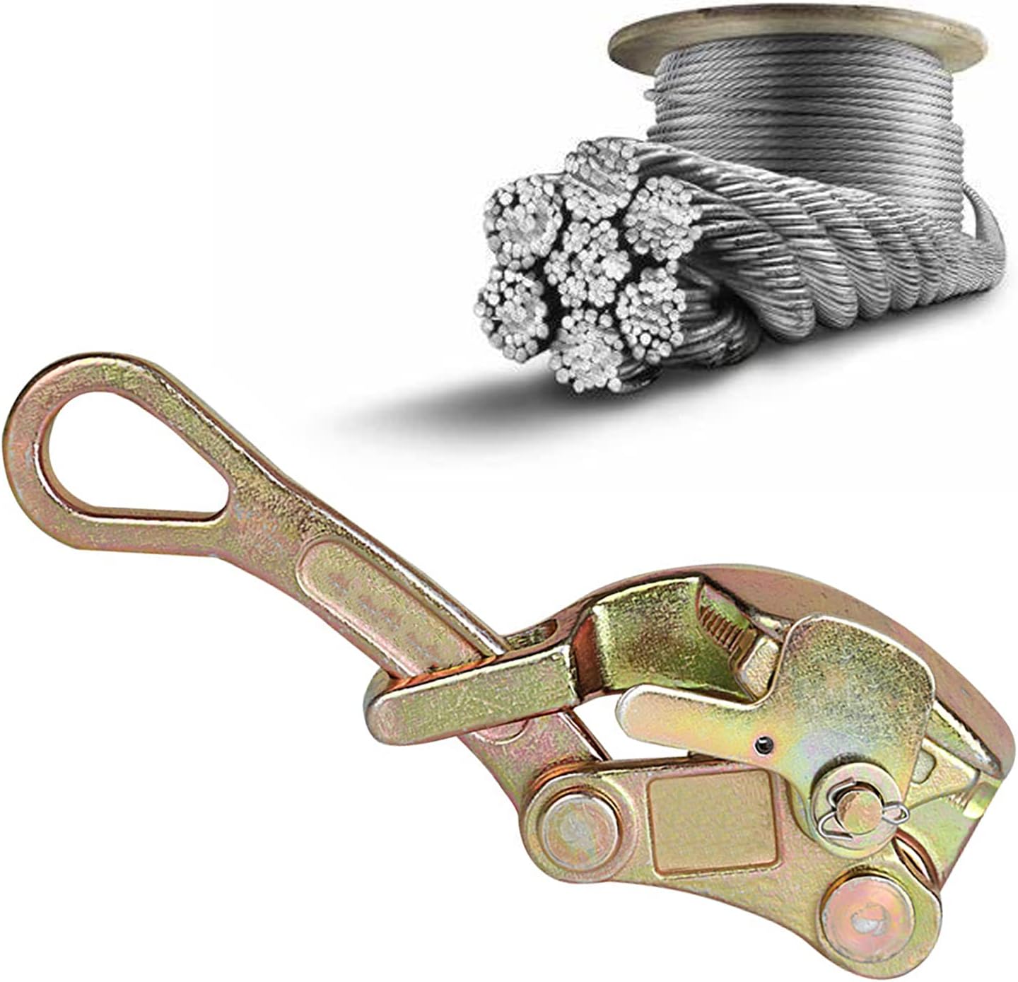 Tensor de Cable de Acero 1t,Steel Rope Jaw Puller,Tensor de Cable De ...