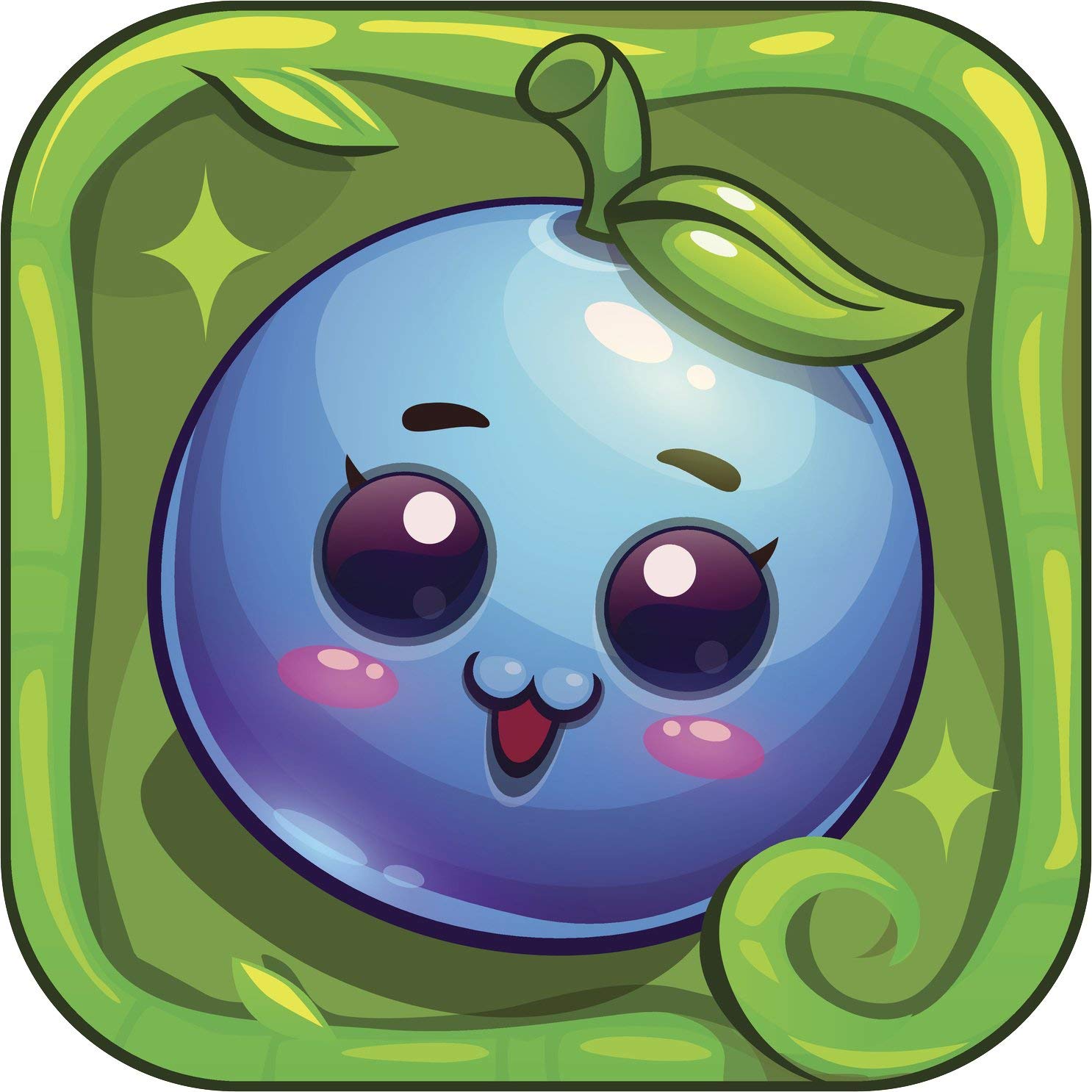 Cute Cartoon Blueberries