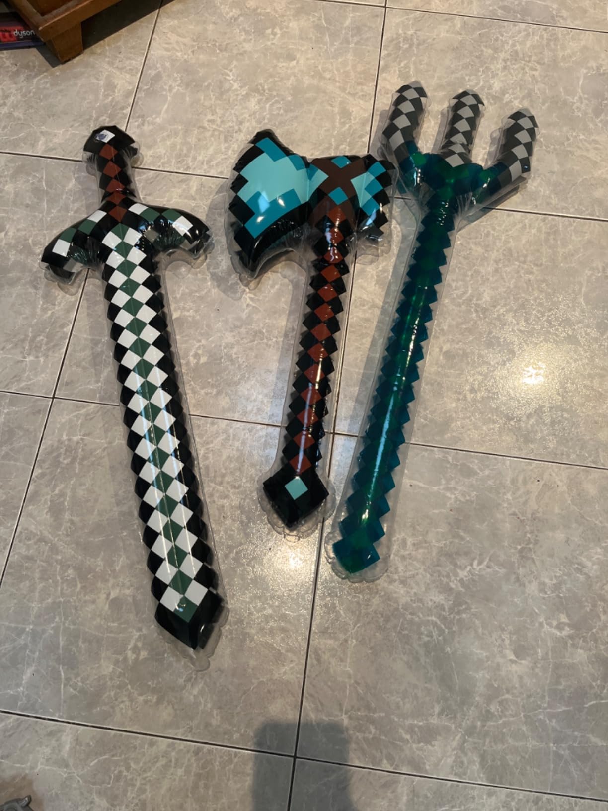 Inflatable Weapons large size Blow up Sword Axe Pickaxe Pixel Party ...