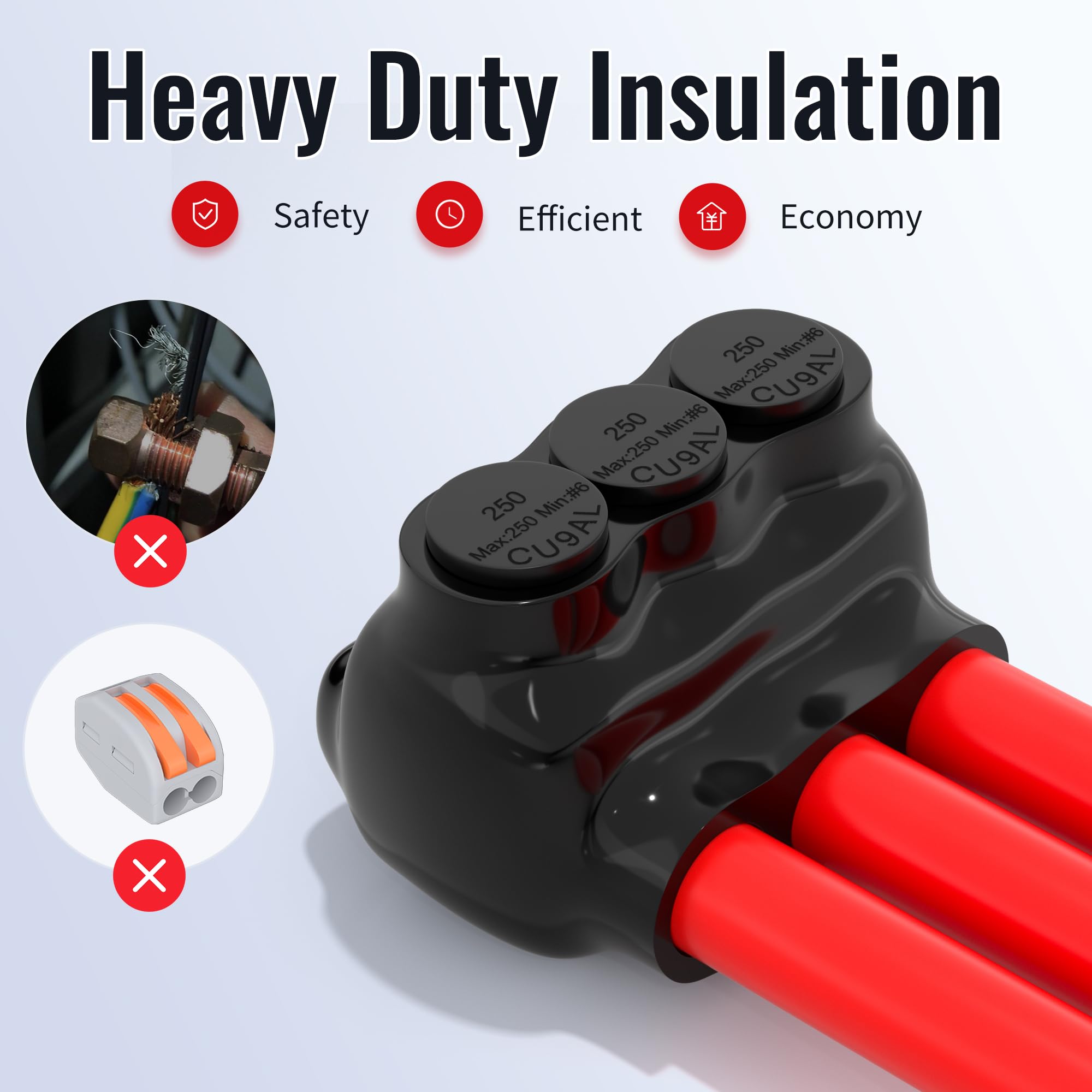 Snapklik.com : RVBOATPAT 3 Port Insulated Multi Tap Connector 250MCM ...