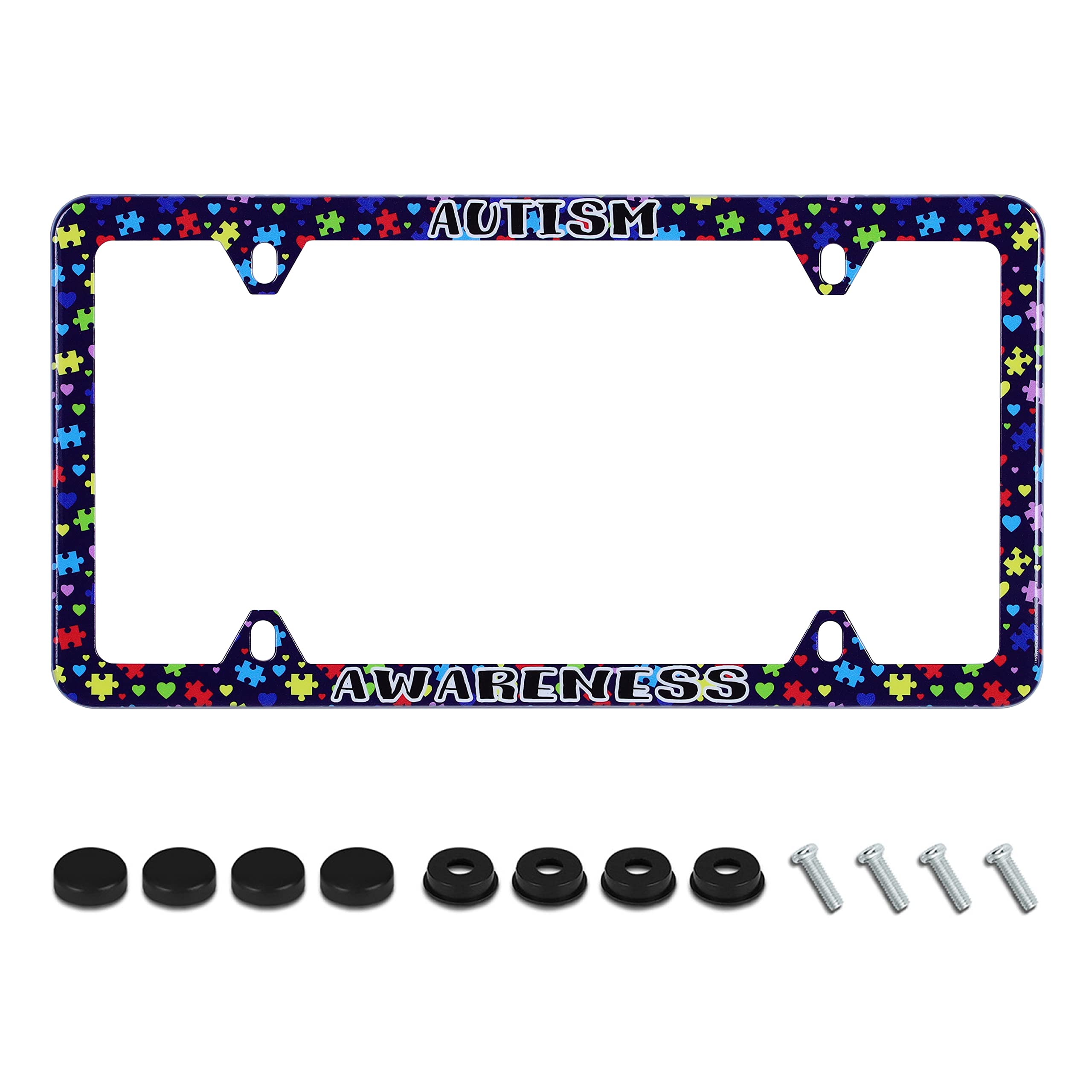 Amazon.com: Autism Awareness License Plate Frame Autism License Plate ...