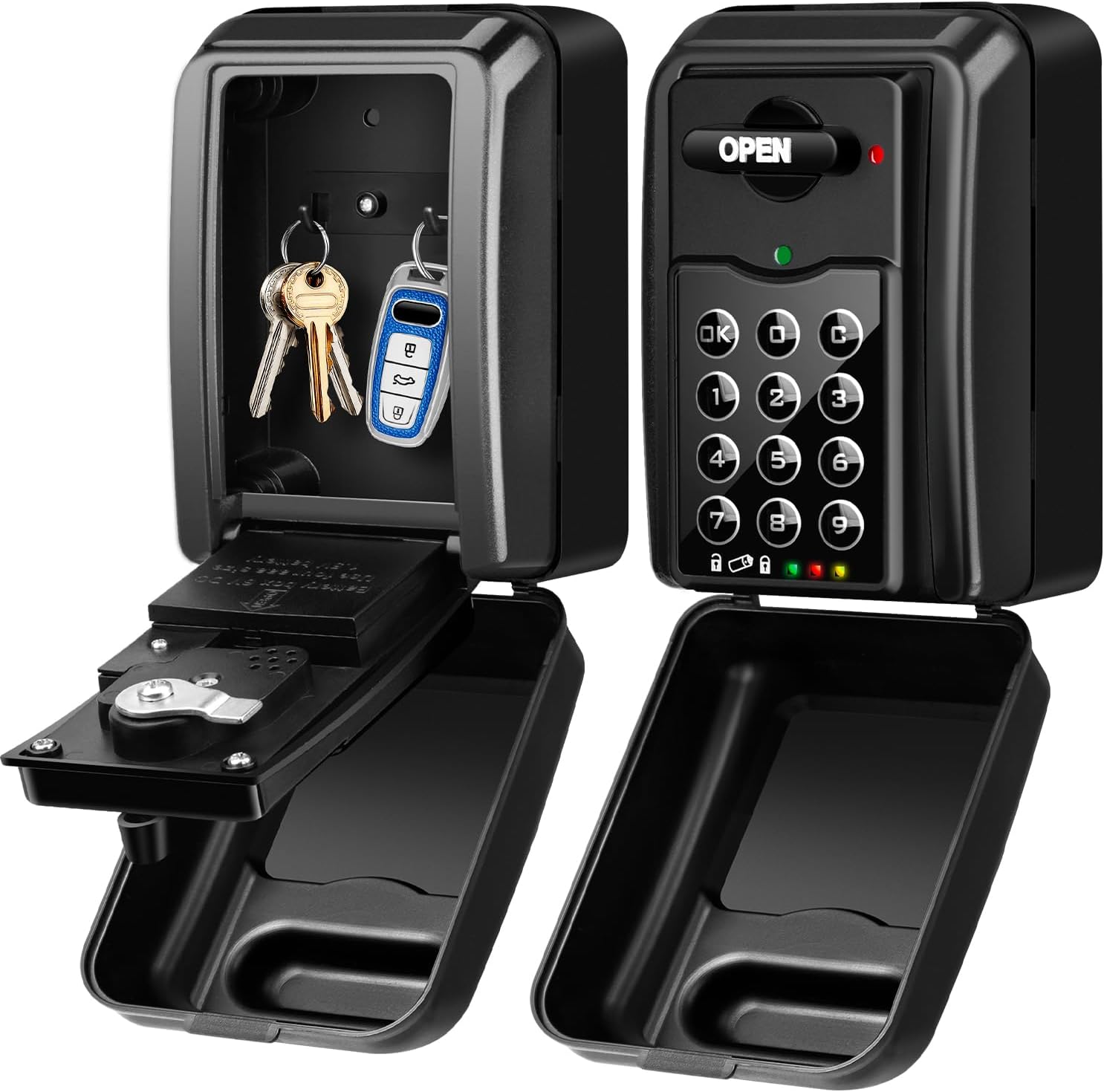 ENONEO Large Key Safe with Number Code, Anti-Theft & Administrator ...