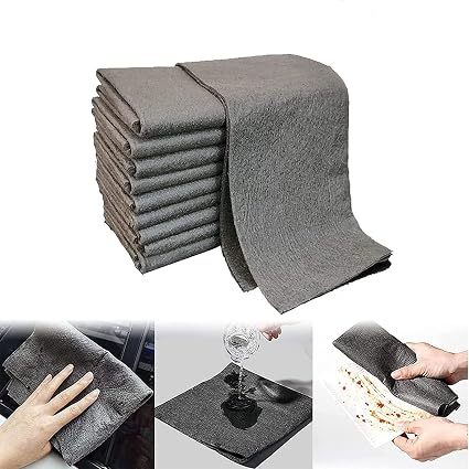 KRIFF Thickened Magic Cleaning Cloth,Streak Free Reusable Microfiber ...