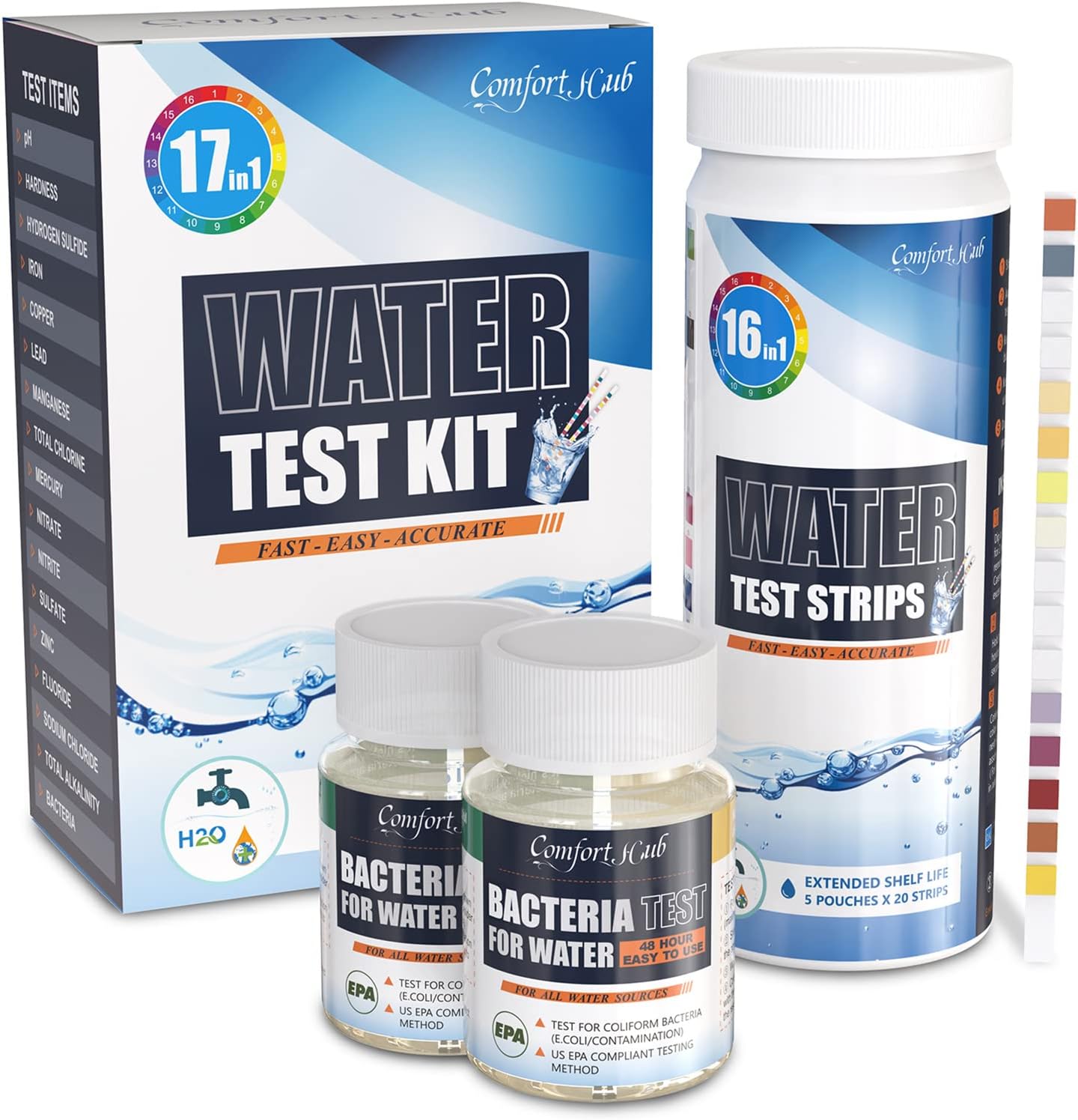 Amazon.com : EASYTEST 20 in 1 Drinking Water Test Kit - Well Water ...