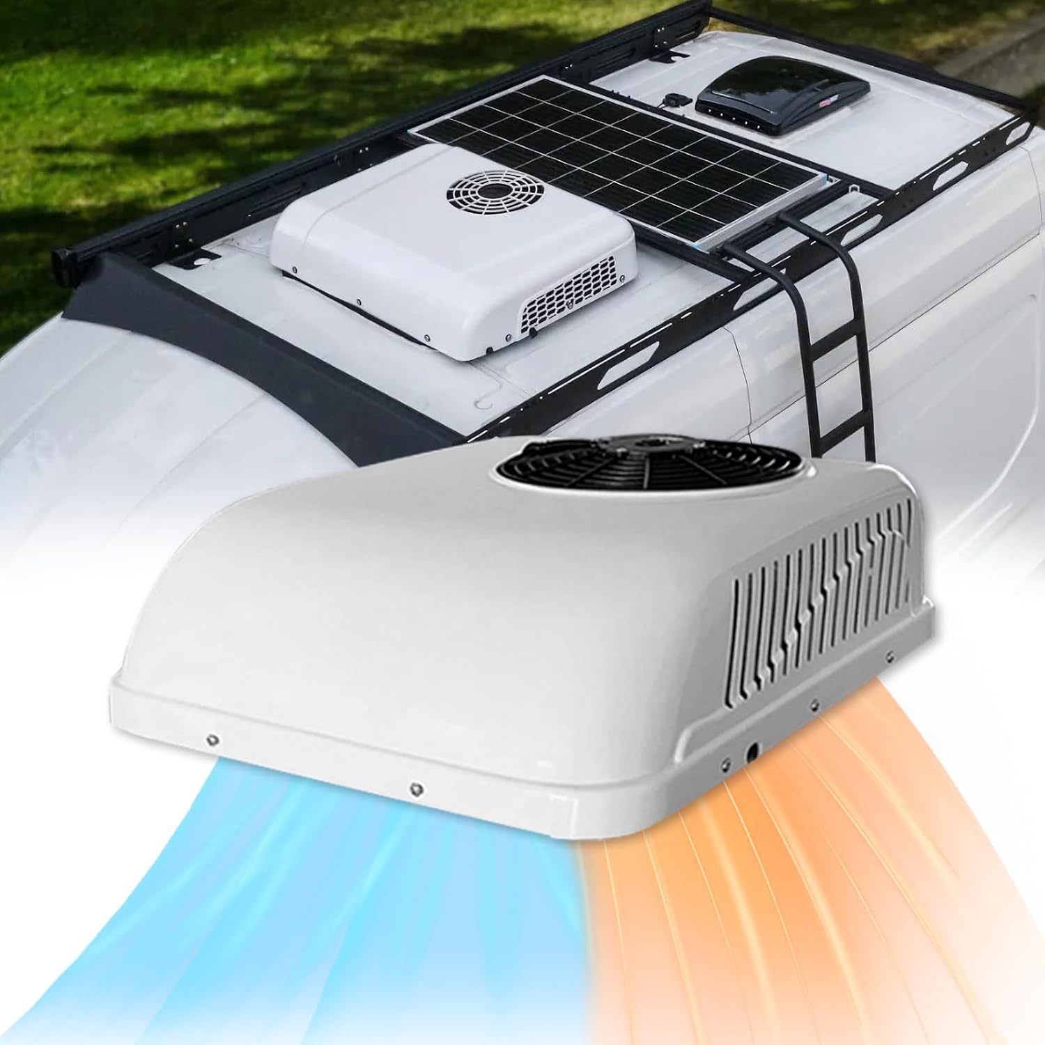 Amazon.com: RV Rooftop Air Conditioner w/Heat 12 Volt, Campervan ...