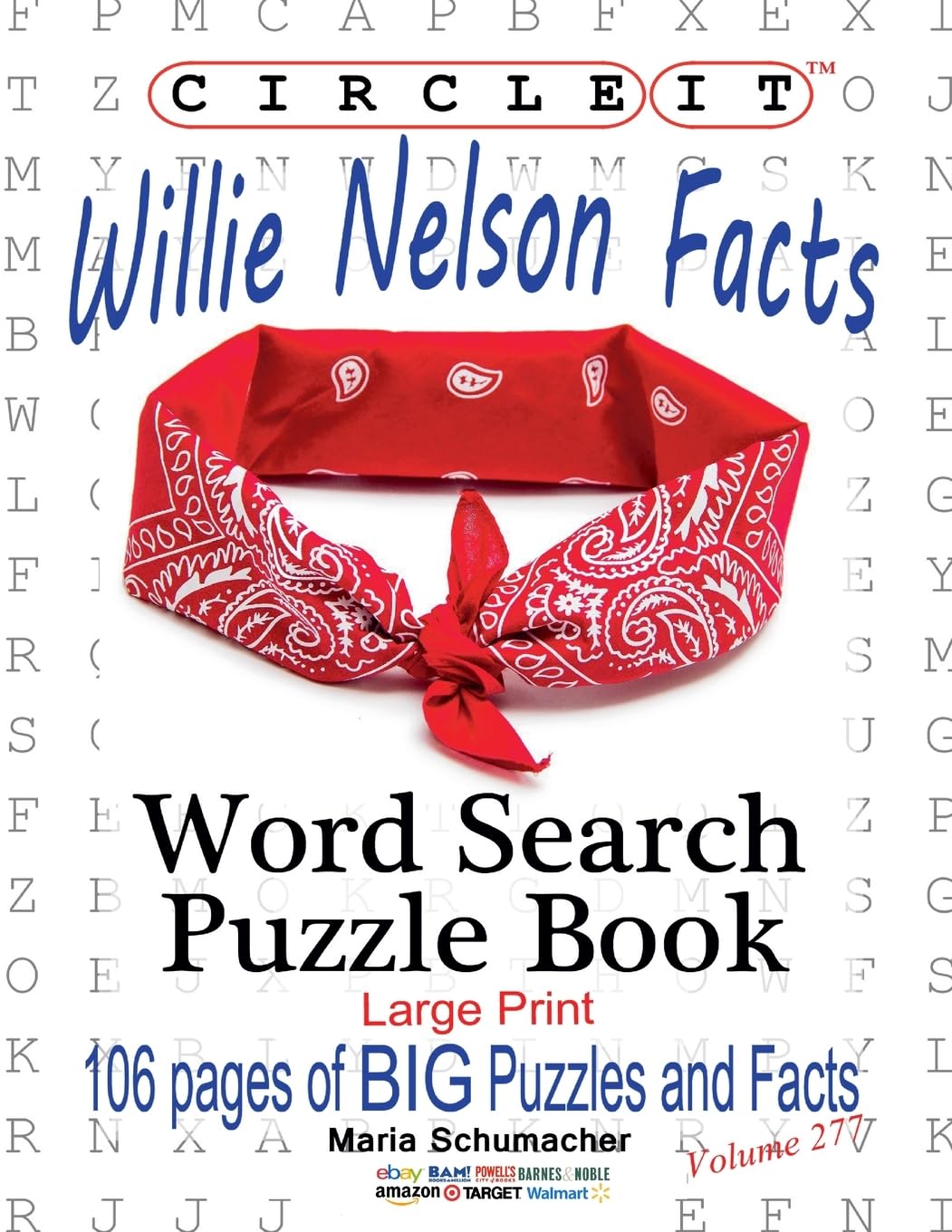 Snapklik.com : Circle It, Willie Nelson Facts, Word Search, Puzzle Book