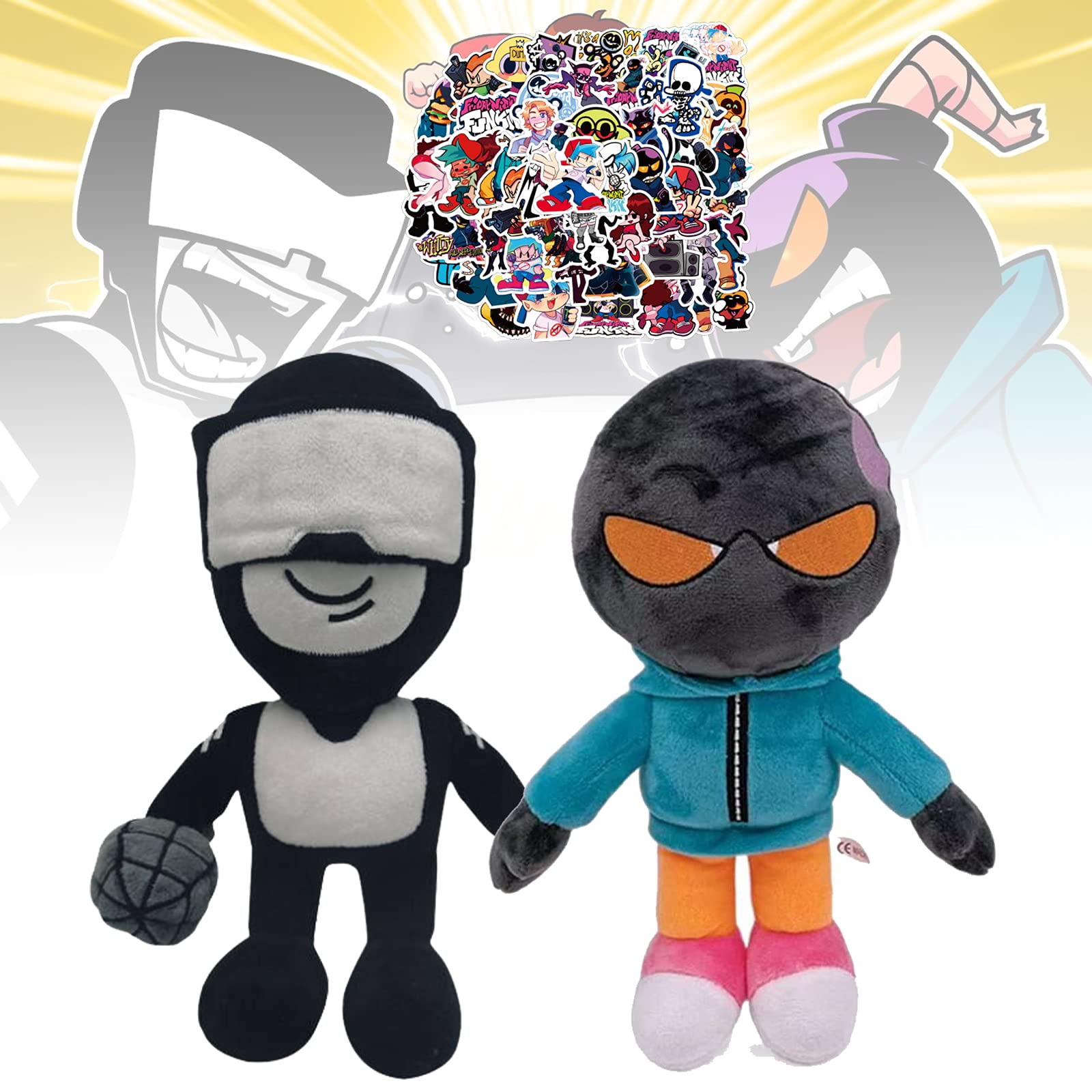 2 Pcs Fnf Boyfriend And Girlfriend Plush Fnf Tank Man | Desertcart EGYPT