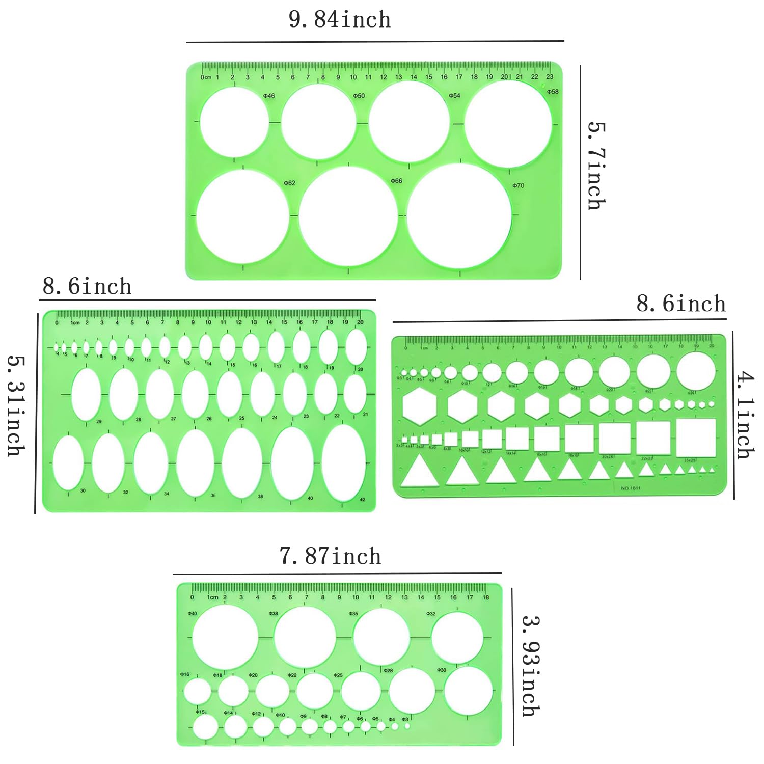 Snapklik.com : French Curve, Circle Template, Ellipse Template ...