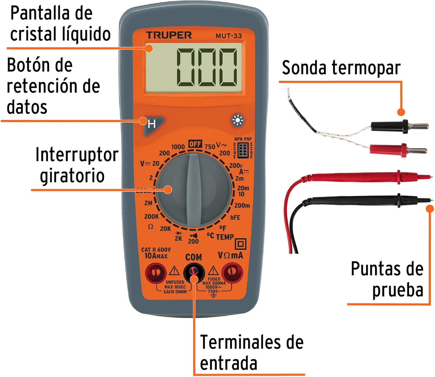 TRUPER MUT-33 Digital Multimeter User Manual