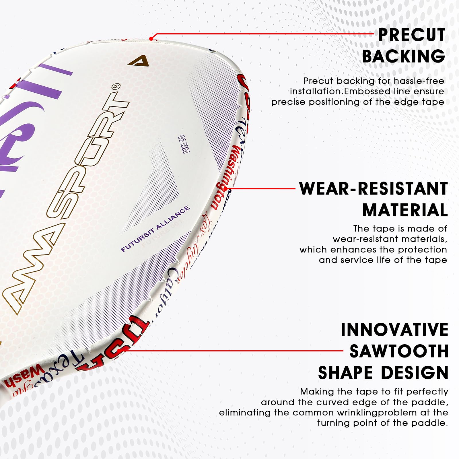 Snapklik.com : Pickleball Paddle Protection Tape - Paddle Head Edge ...