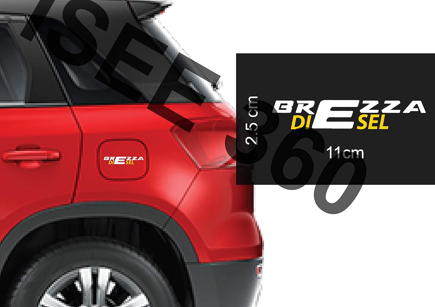 ISEE 360® Diesel Stickers for Car Fuel Tank Lid Maruthi Suzuki Vitara ...