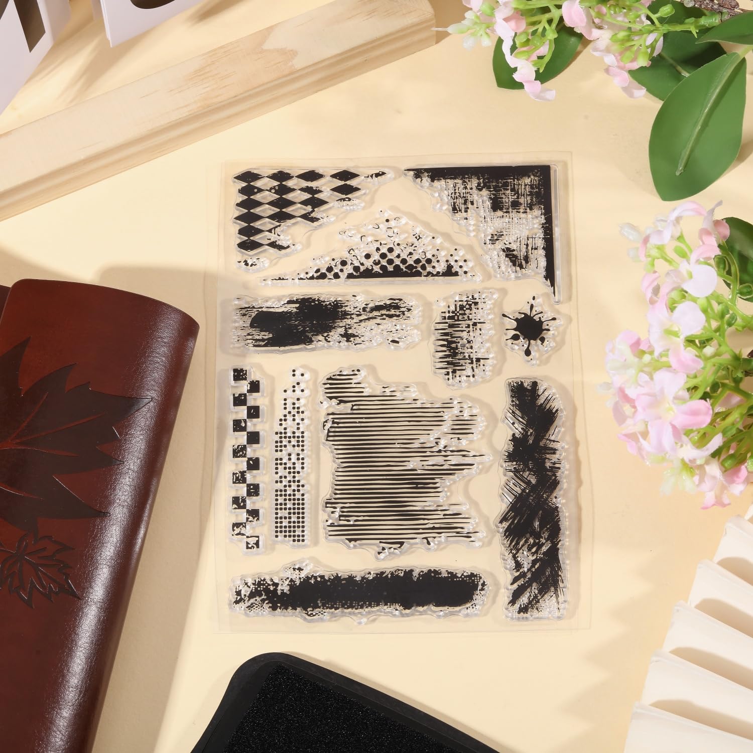 Snapklik.com : Vintage Texture Background Clear Stamps For Cards Making ...