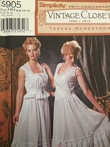 Amazon.com: Simplicity 5905 1900-1910 Undergarment Pattern : Arts ...