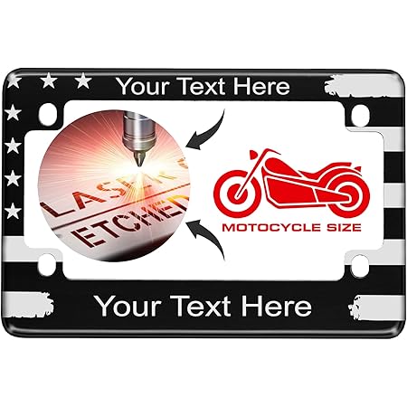 Amazon.com: Motorcycle Personalized Patriotic American Flag Design ...