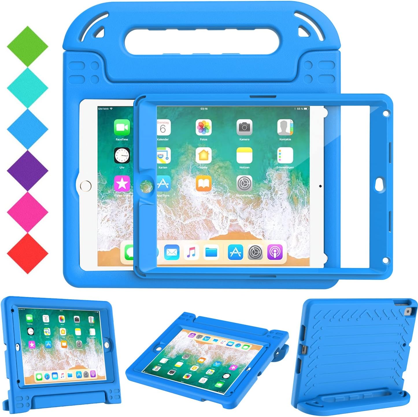 Amazon.com: BMOUO Kids Case for iPad 6th/5th Generation, iPad Air 2 ...