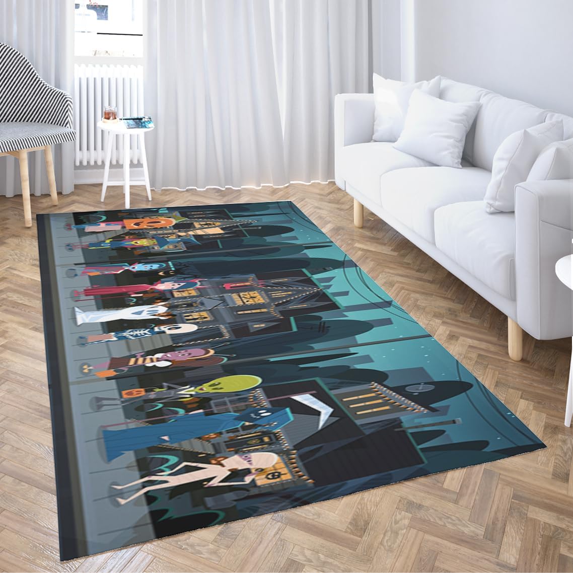 Amazon.com: Area Rug 8x10 Feet Kids Wearing Monsters Costumes Walking ...
