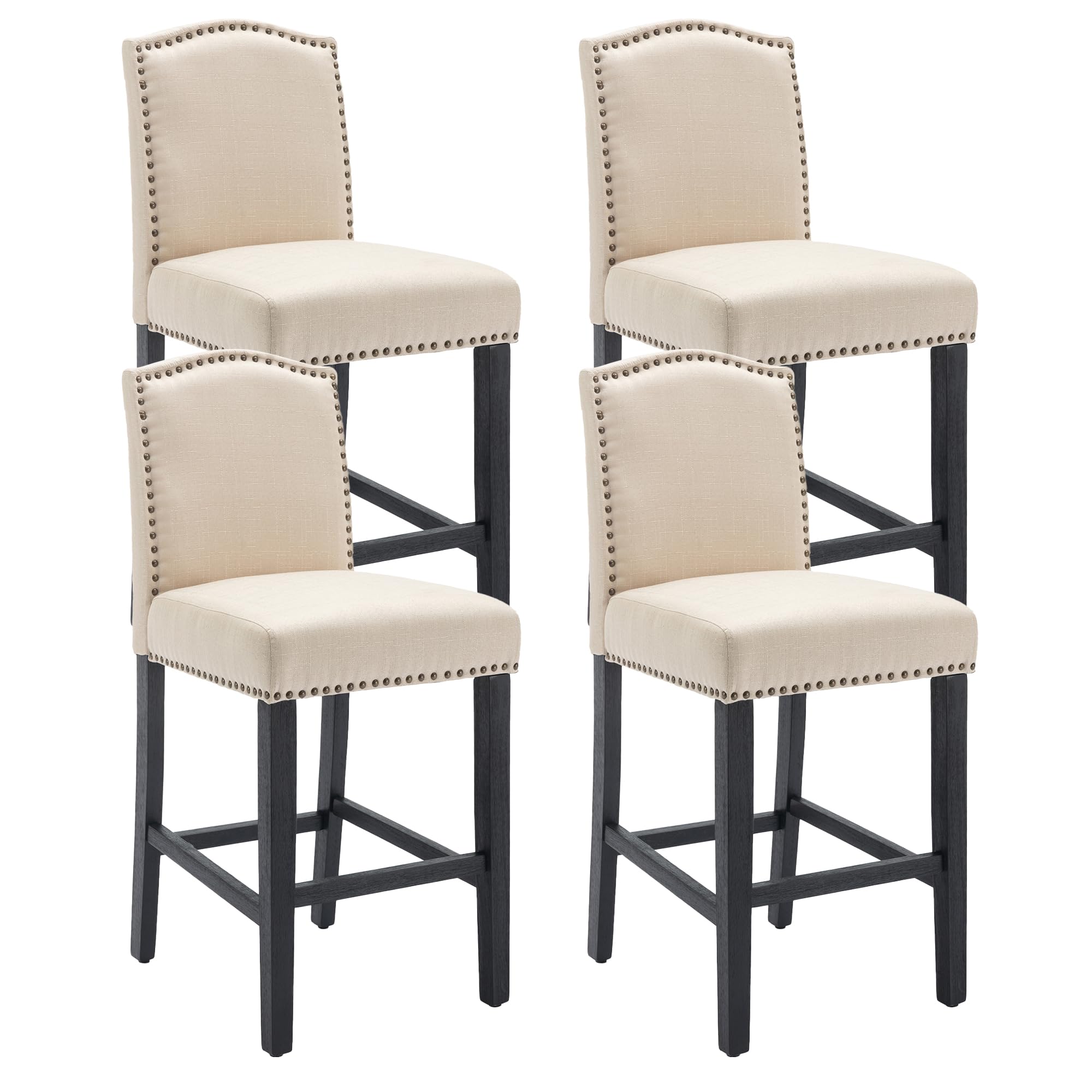 Amazon.com: KCC Counter Height Bar Stool 26 Inches Upholstered High ...