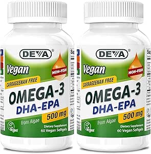 Amazon.com: DEVA Vegan Omega-3 DHA EPA Supplement - Once-Per-Day ...