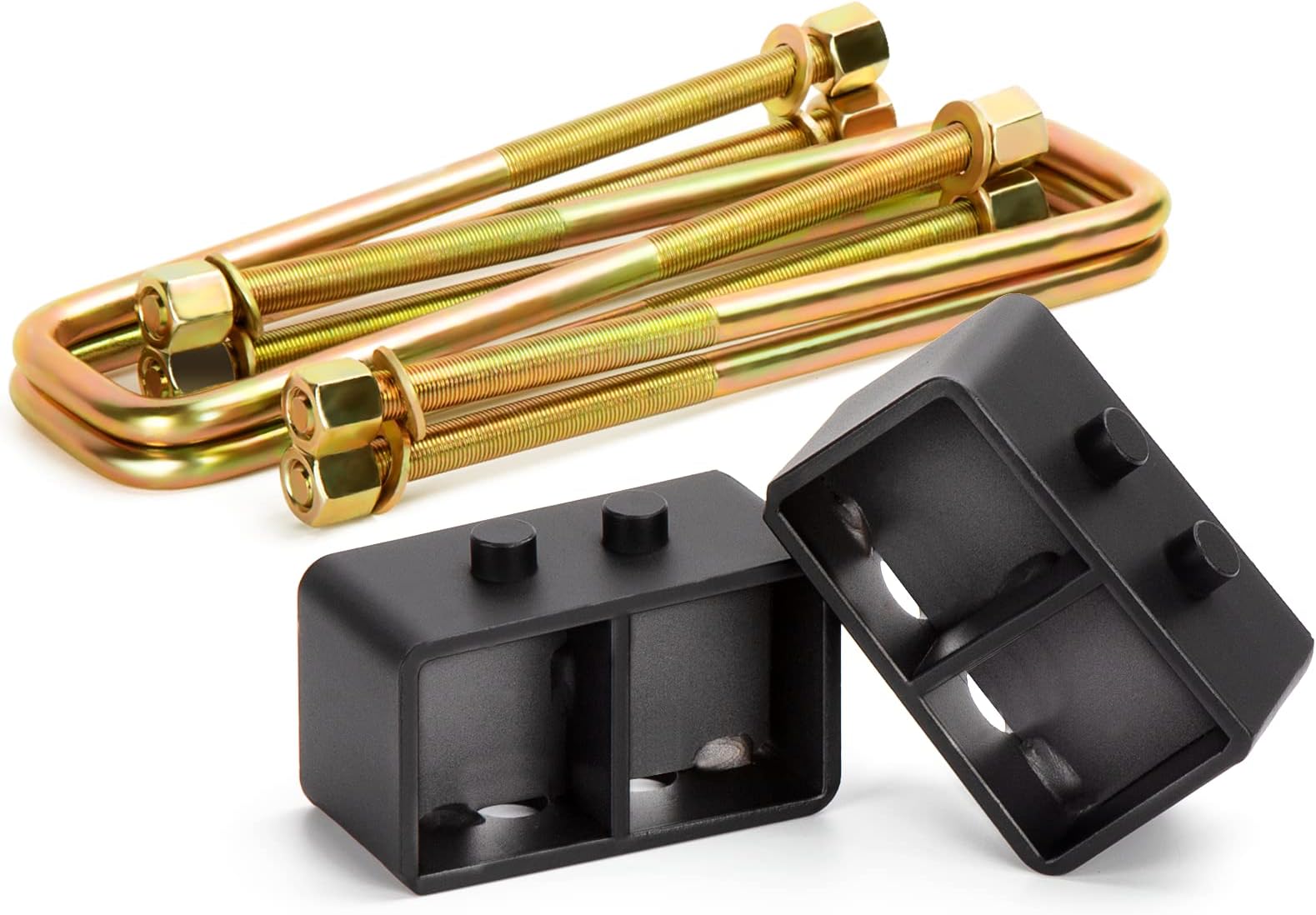 Amazon.com: New Adjustable Rear Leaf Spring Lift Kit with Shackle Bars ...