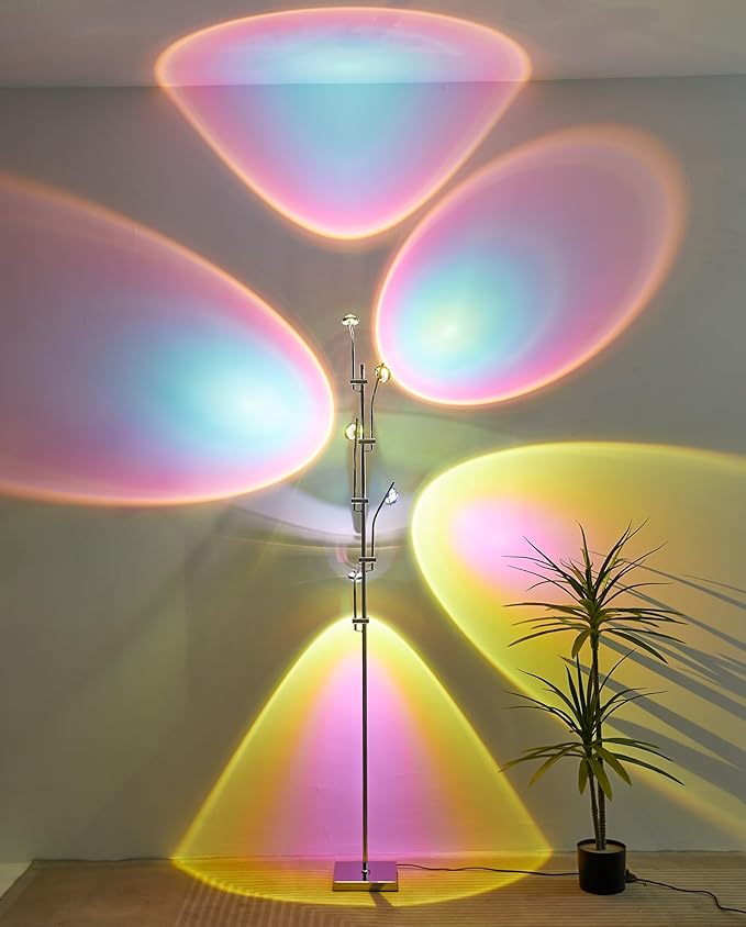 Kardleen Halo Projector Floor lamp Mood Lighting Sunset Floor Lamp for ...