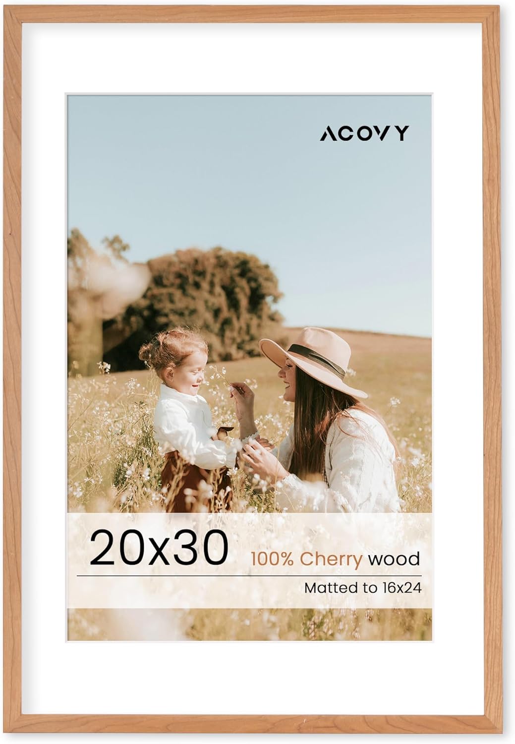 Amazon.com - Acovy 20x30 Picture Frame, Solid Wood Cherry Wood 20 x 30 ...