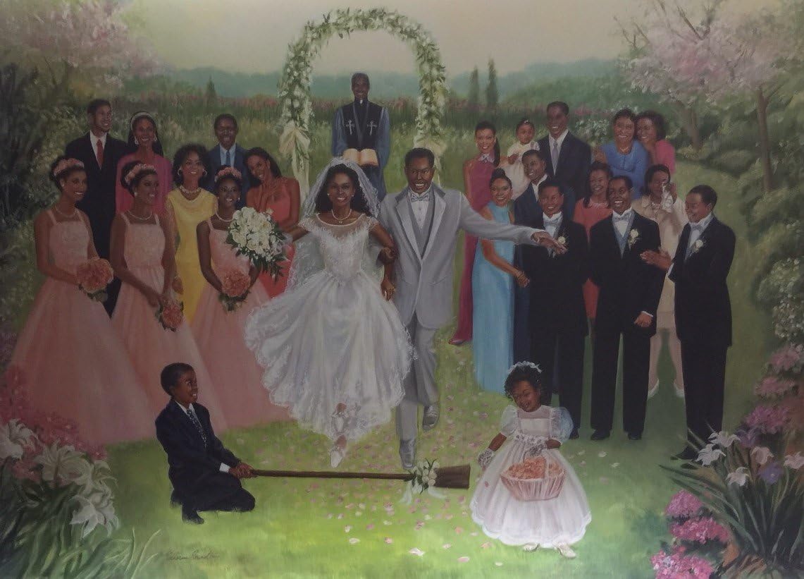 Amazon.com: Jumpin' Broom (Wedding) - Katherine Roundtree 24x32 ...